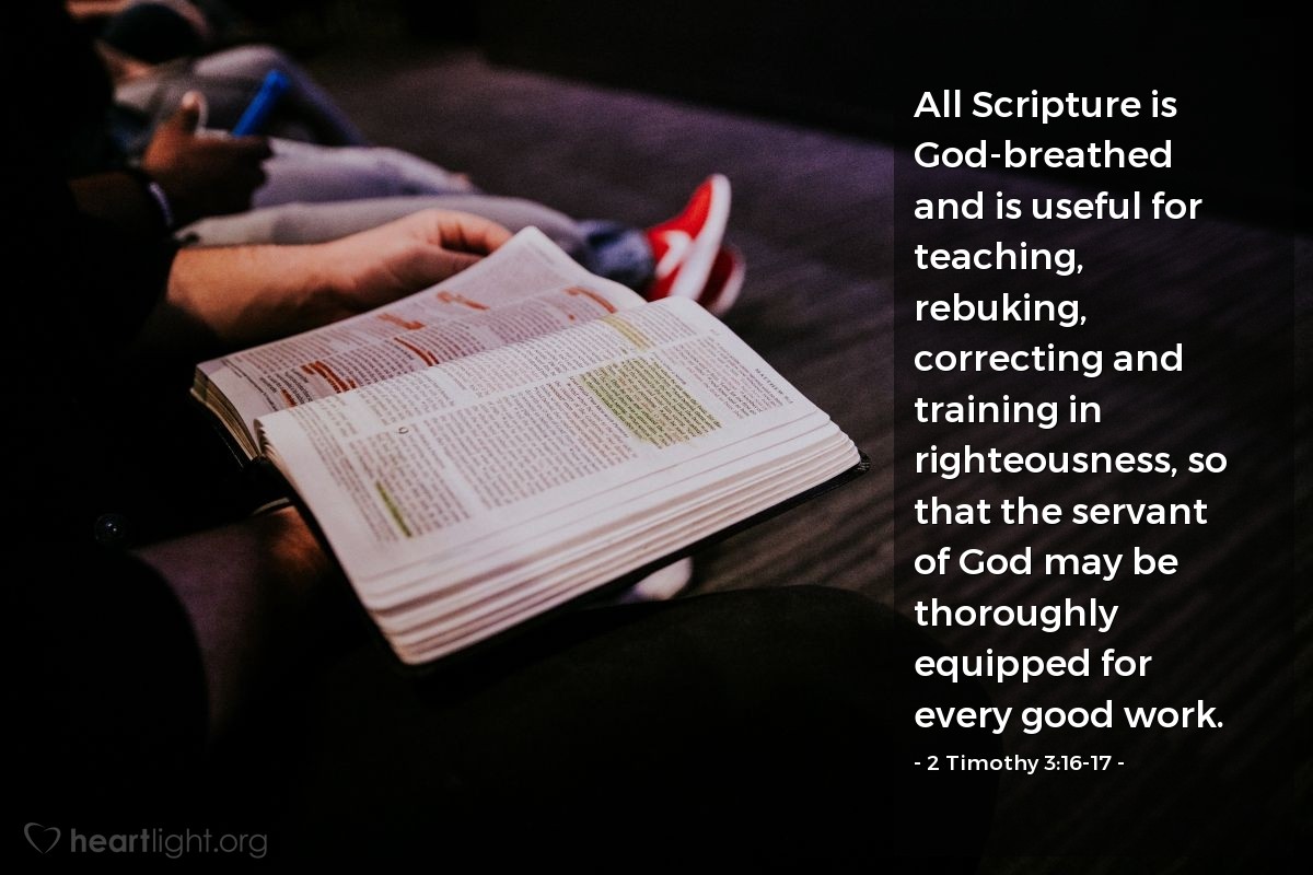 2 Timothy 3 16 17 Verse Of The Day For 10 26 2014